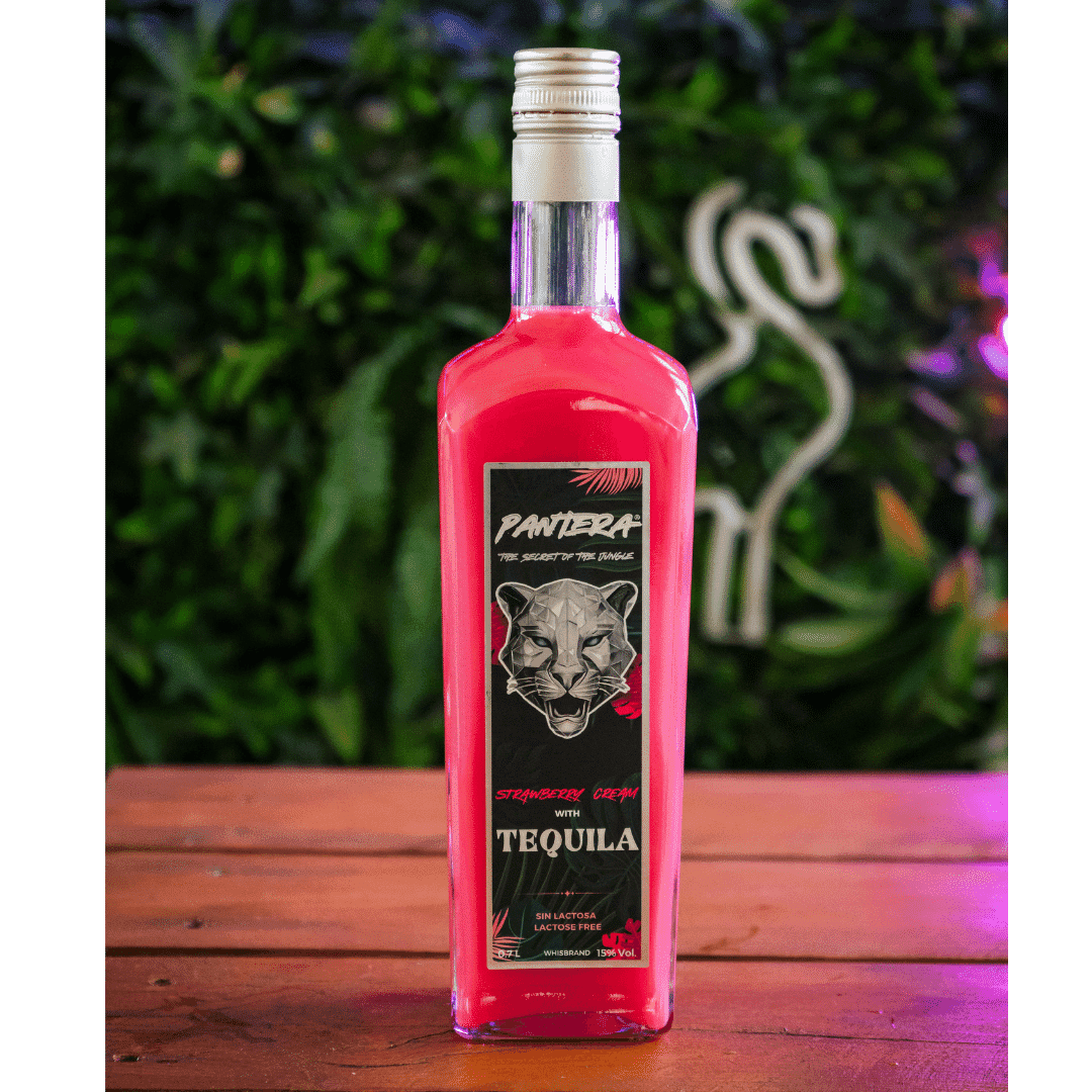 CREME DE MORANGO COM TEQUILA PANTERA (SEM LACTOSE, SEM GLÚTEN E VEGANO – Pantera